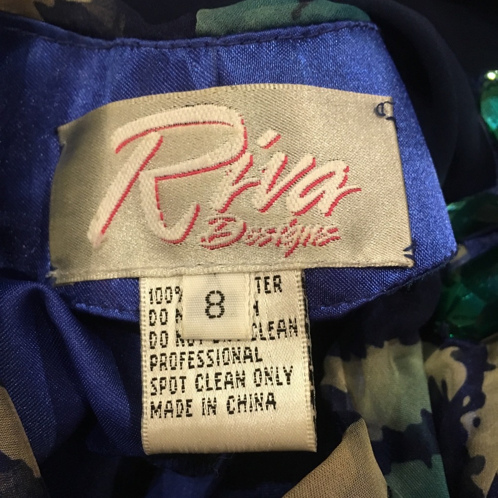 Riva Designs Tropical Zebra Print Prom Dress - Gem